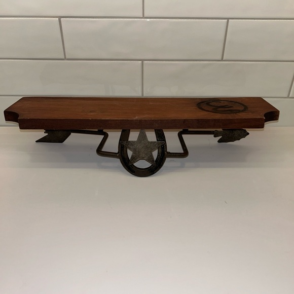 Wall Decor | Vtg Western Cast Metal Arrow Head Horseshoe Star Hang Wall ...